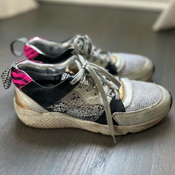 P448 | Shoes | P448 Alex Laceup Metallic Leather Sneakers | Poshmark